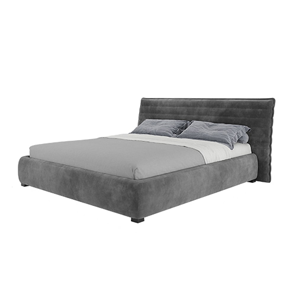 Addison Suede Fabric Modern Simple Bed Frame– CASASPACE
