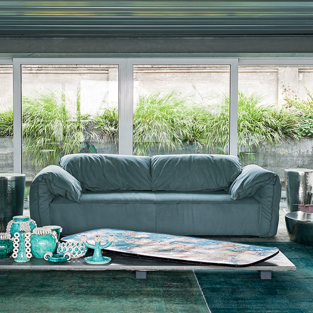 Alison Suede Fabric Luxury 3-Seater Sofa Modern Couch– CASASPACE