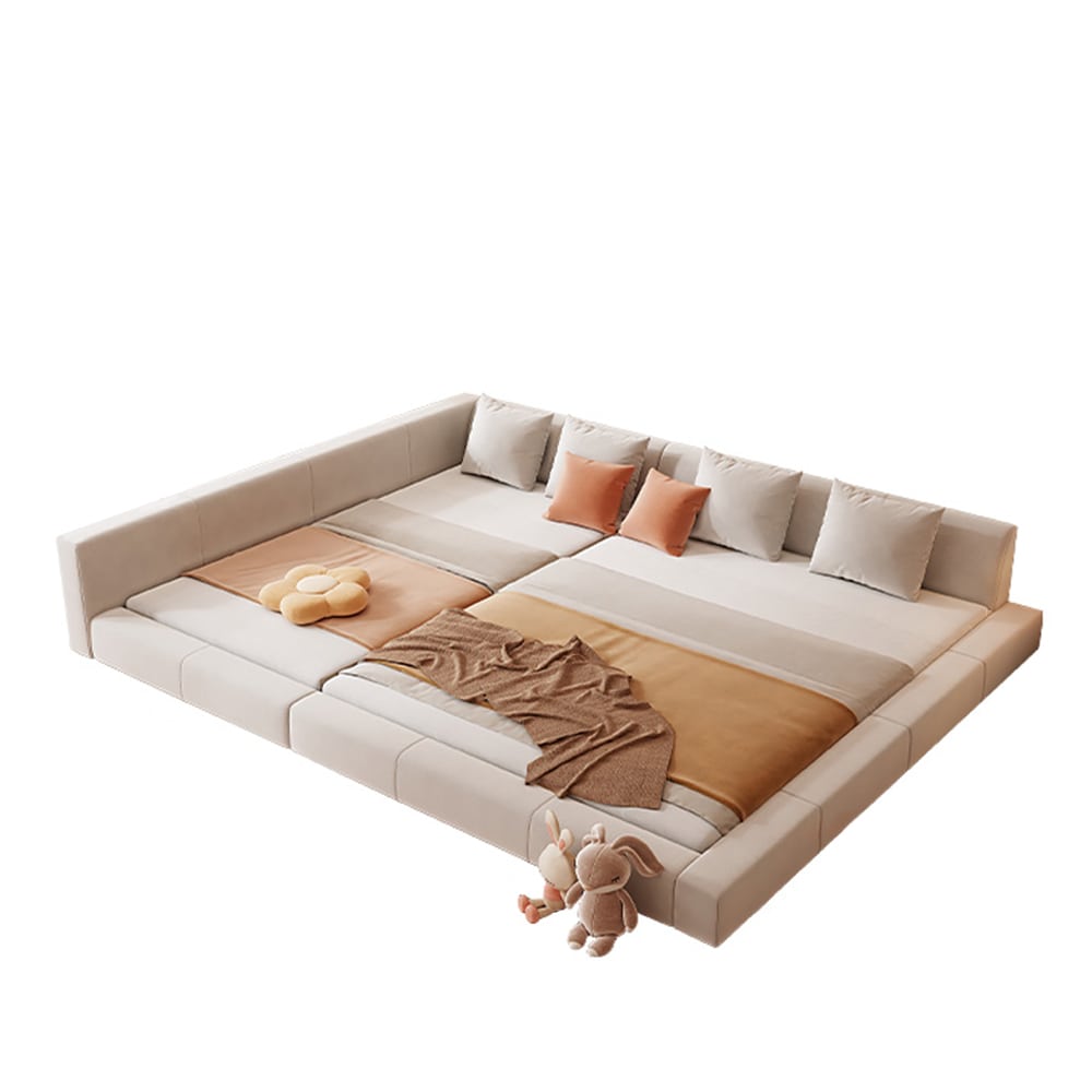 Arlene Microfiber Leather Wide Family Bed Frame– CASASPACE