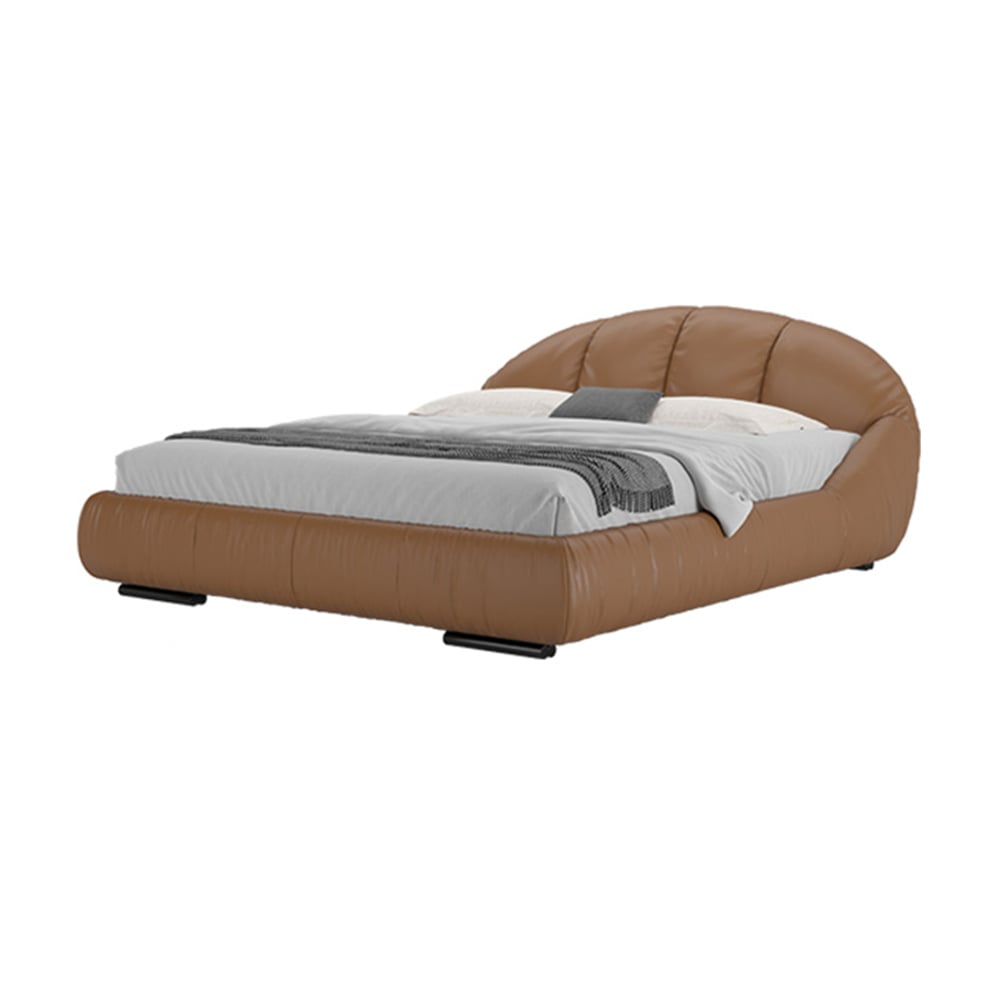 Bader Microfiber Leather Modern Upholstered Bed Frame– CASASPACE