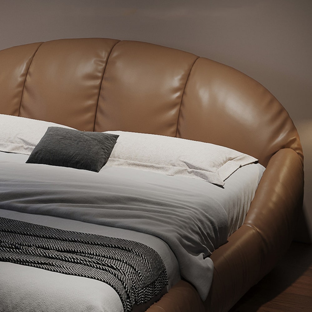 Bader Microfiber Leather Modern Upholstered Bed Frame– CASASPACE