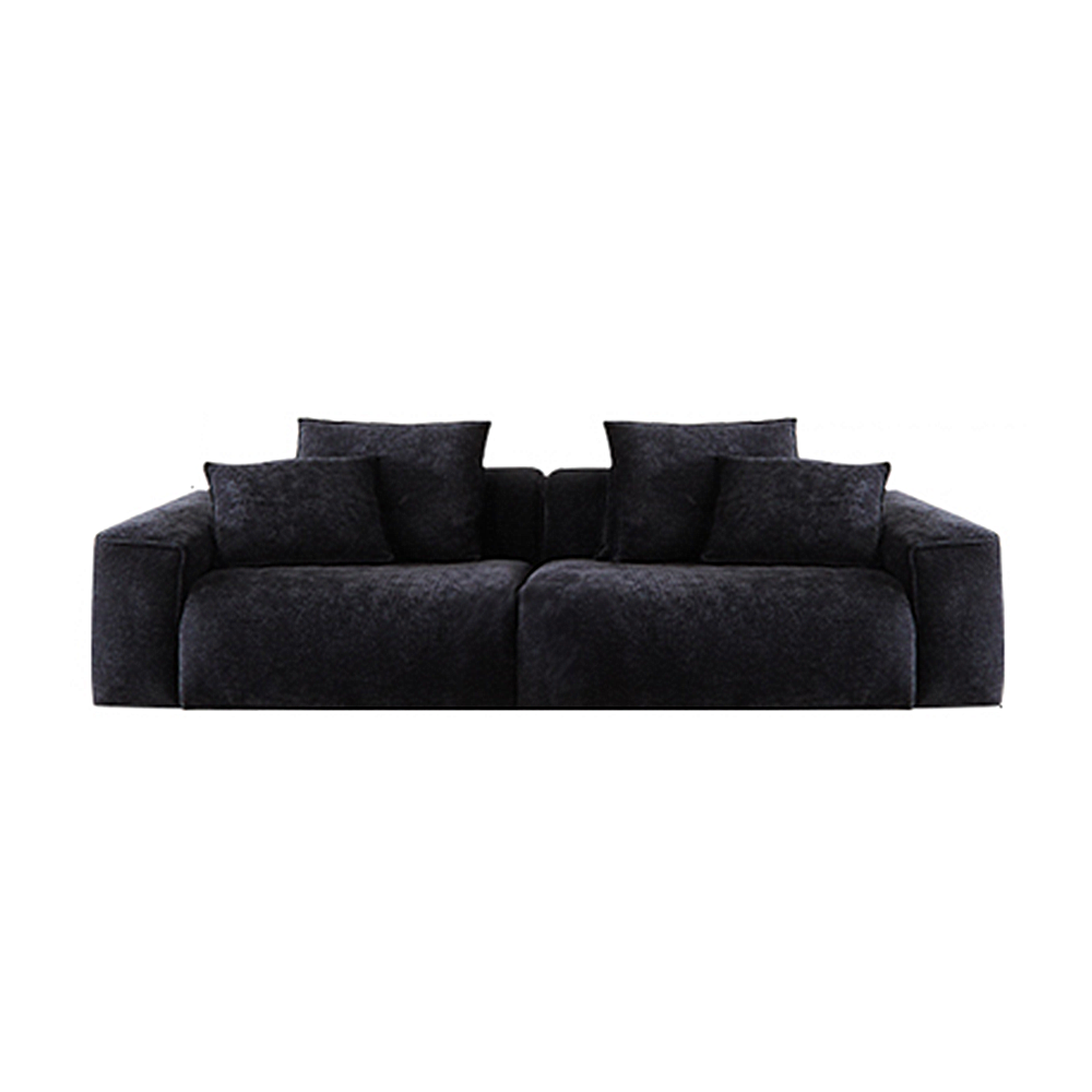 Bronco Chenille Fabric Luxury 3-Seater Modern Arm Couch 2-Pieces Modul ...