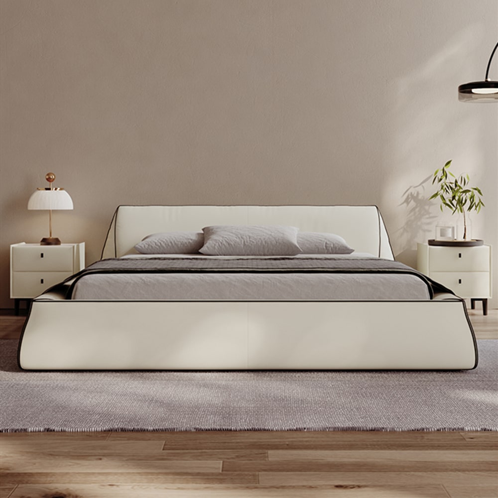 Cailean Matte Tech Cloth Modern Simple Bed Frame– CASASPACE