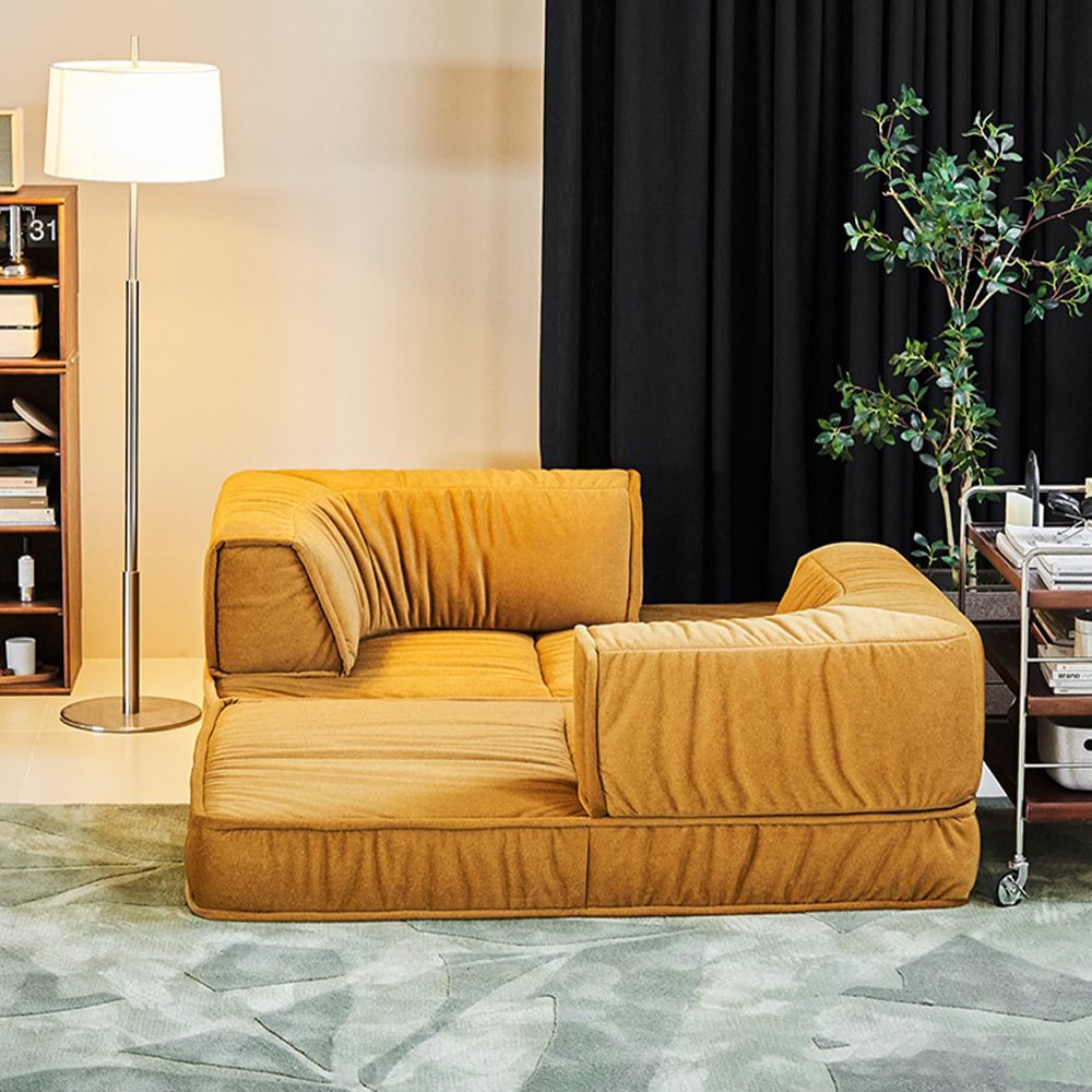 Finlay Removable Armrest Sofa Bed Microfiber Leather Modern Functional ...