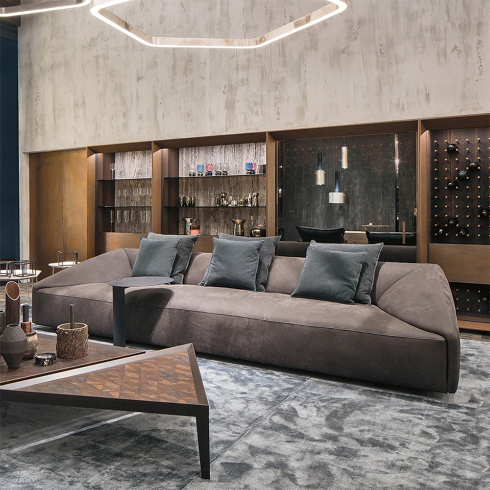 Lambert Matte Tech Cloth 3-Seater Sofa Low Armrest Couch– CASASPACE