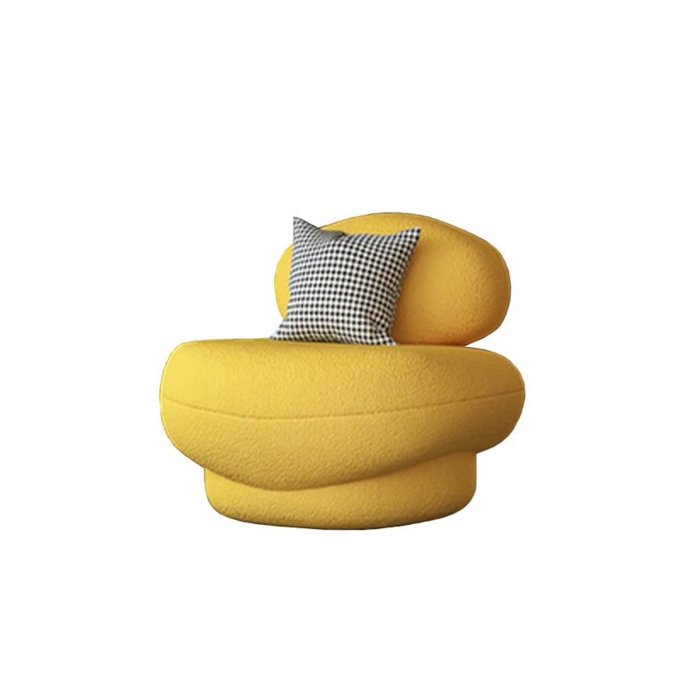 Lobelia Round Shaped Boucle Lounge Chair– CASASPACE