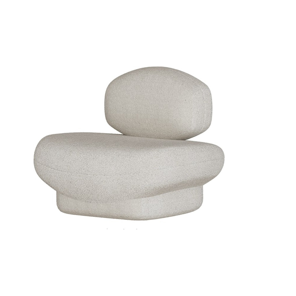 Lobelia Round Shaped Boucle Lounge Chair– CASASPACE