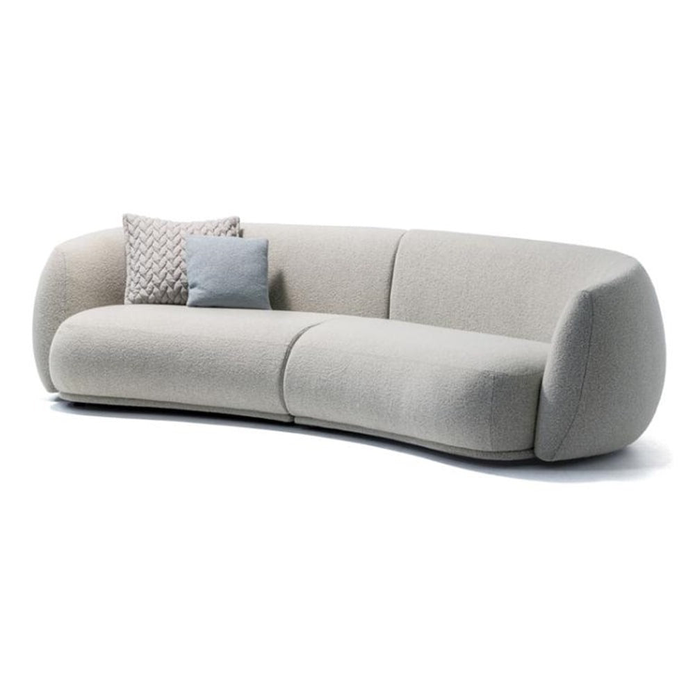 Louella Boucle Round Shaped 4-Seater Sofa Modern Couch– CASASPACE
