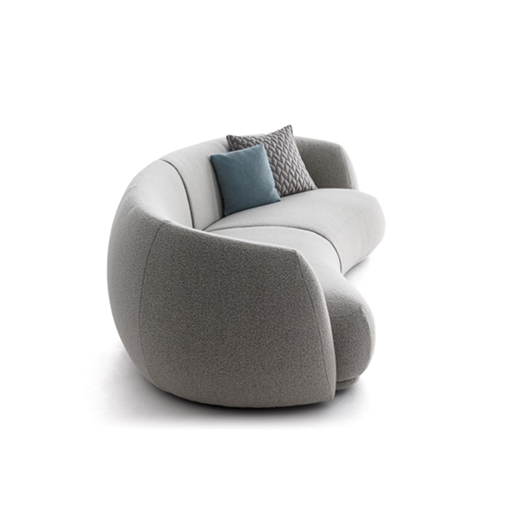Louella Boucle Round Shaped 4-Seater Sofa Modern Couch– CASASPACE