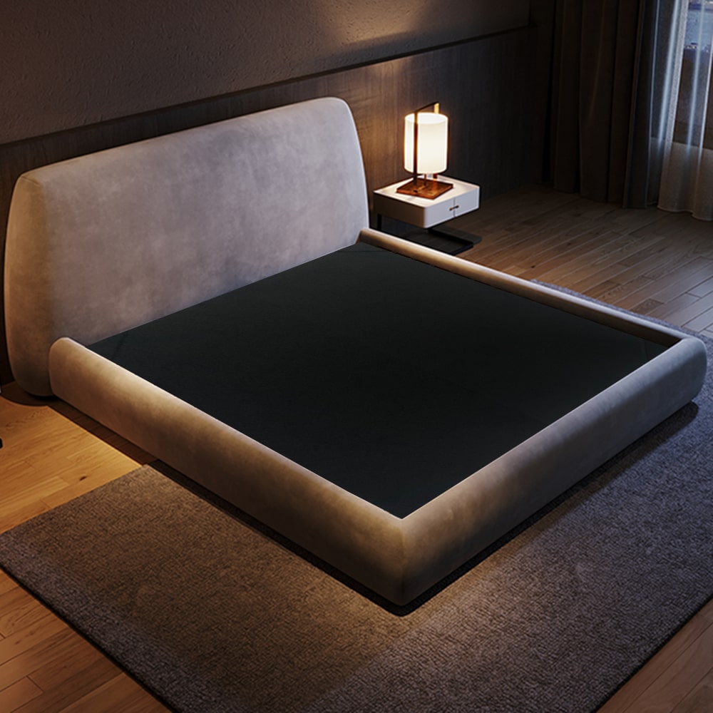 Nadia Velvet Fabric Minimalist Bed Frame– CASASPACE