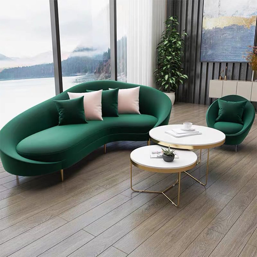 Simpson Velvet Sofa Chair Egg Chair Upholstery– CASASPACE