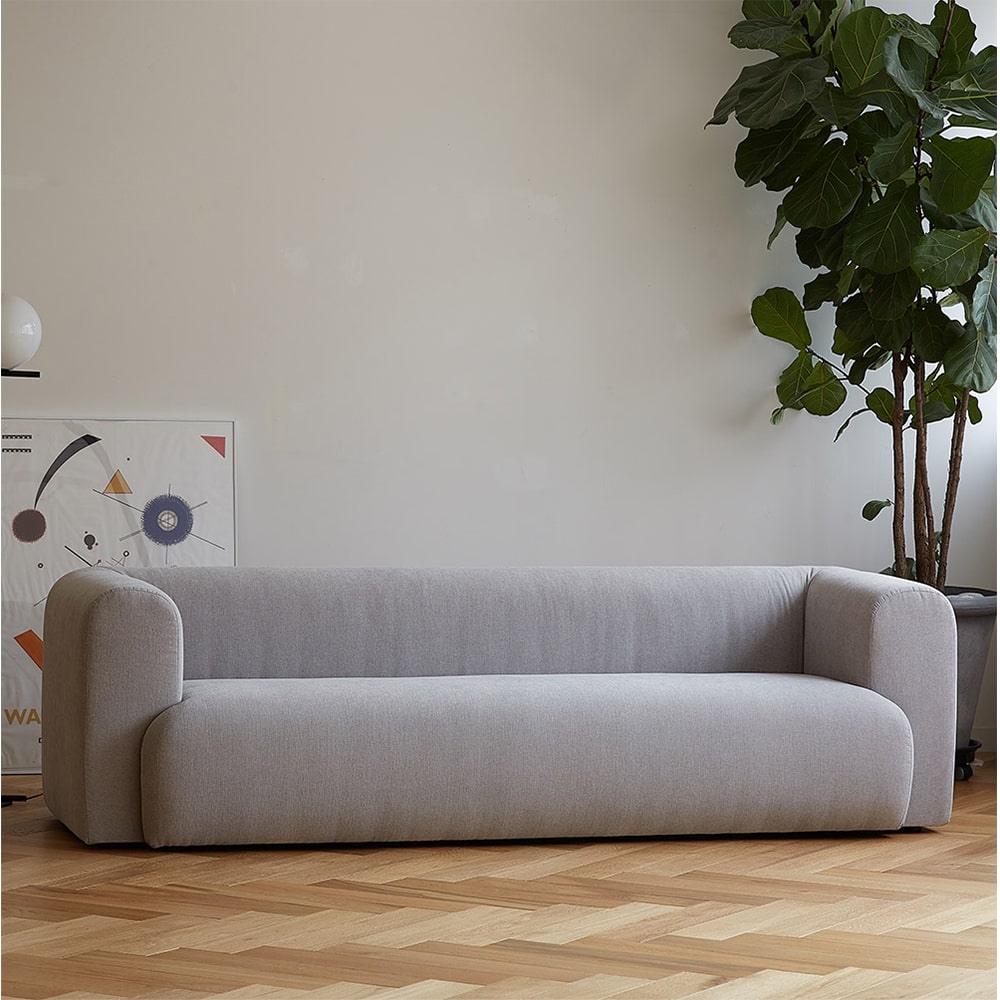 Brisa Velvet 3-Seater Sofa Minimalist Arm Sofa– CASASPACE