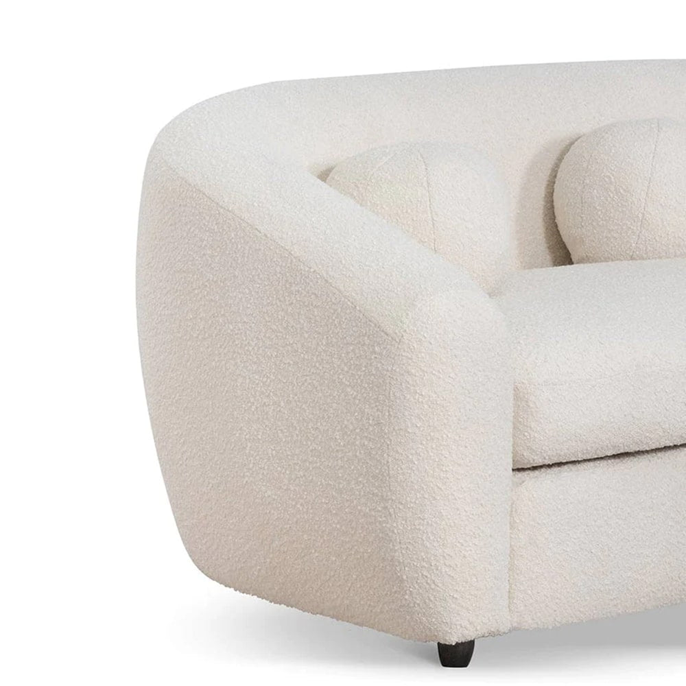 Candie Boucle 3-Seater Sofa Round Shaped Arm Sofa– CASASPACE