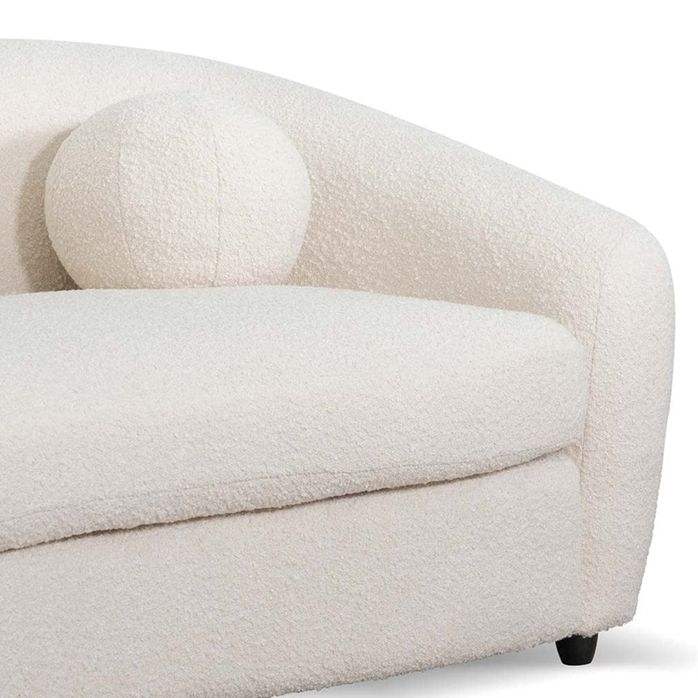 Candie Boucle 3-Seater Sofa Round Shaped Arm Sofa– CASASPACE