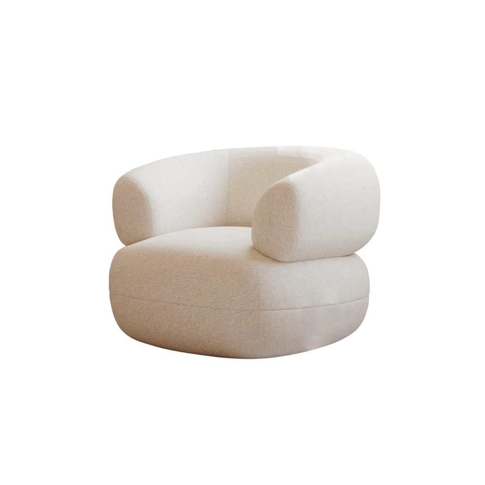 Ida Boucle Round Arm Sofa Chair– CASASPACE