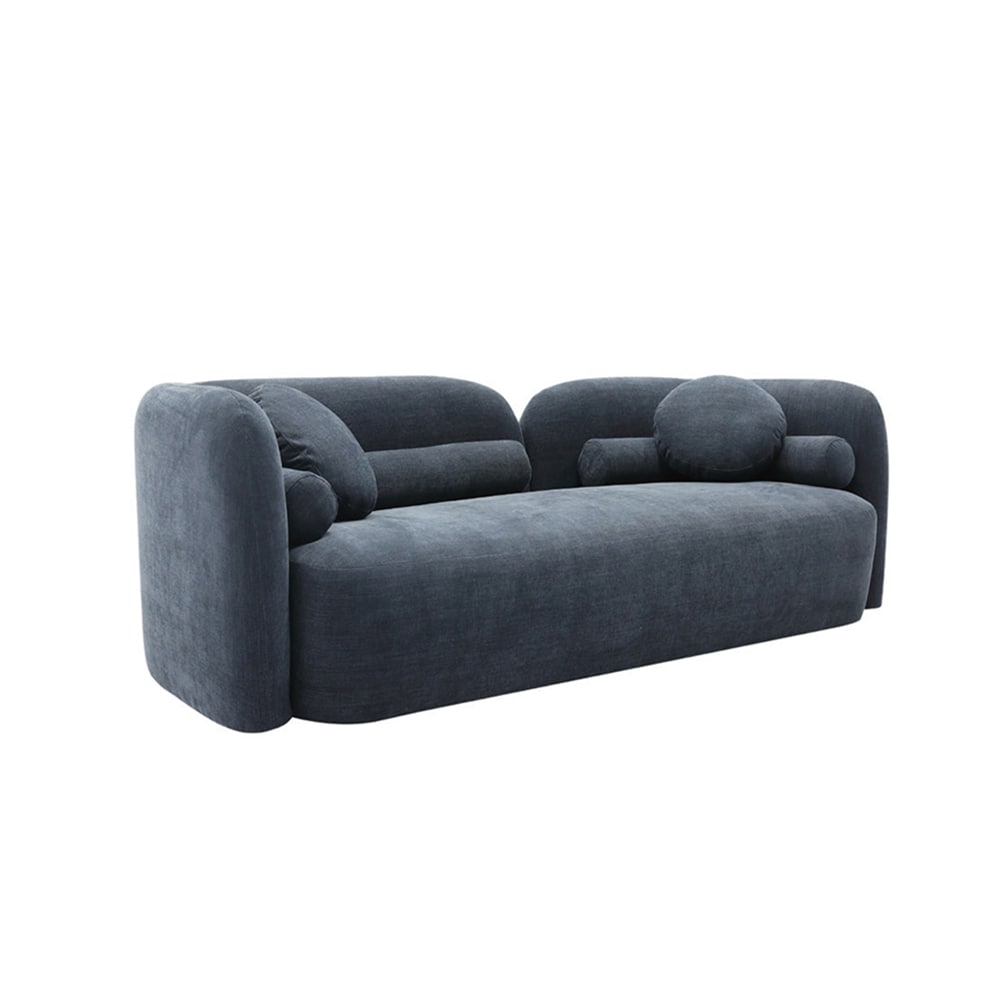 Joyce Boucle Round Shaped Upholstery 3-Seater Arm Sofa– CASASPACE