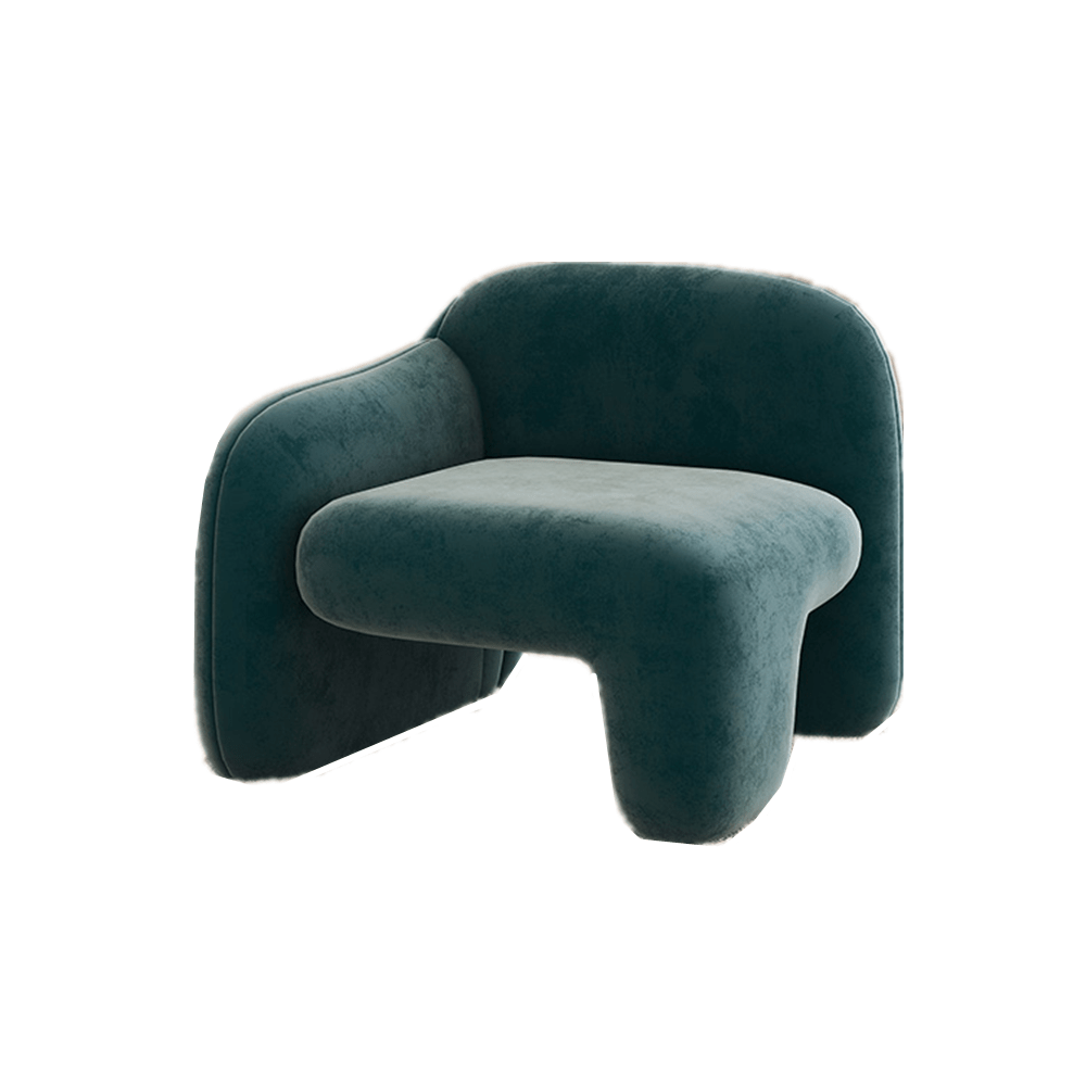 Maura Velvet Curved Lounge Chair– CASASPACE