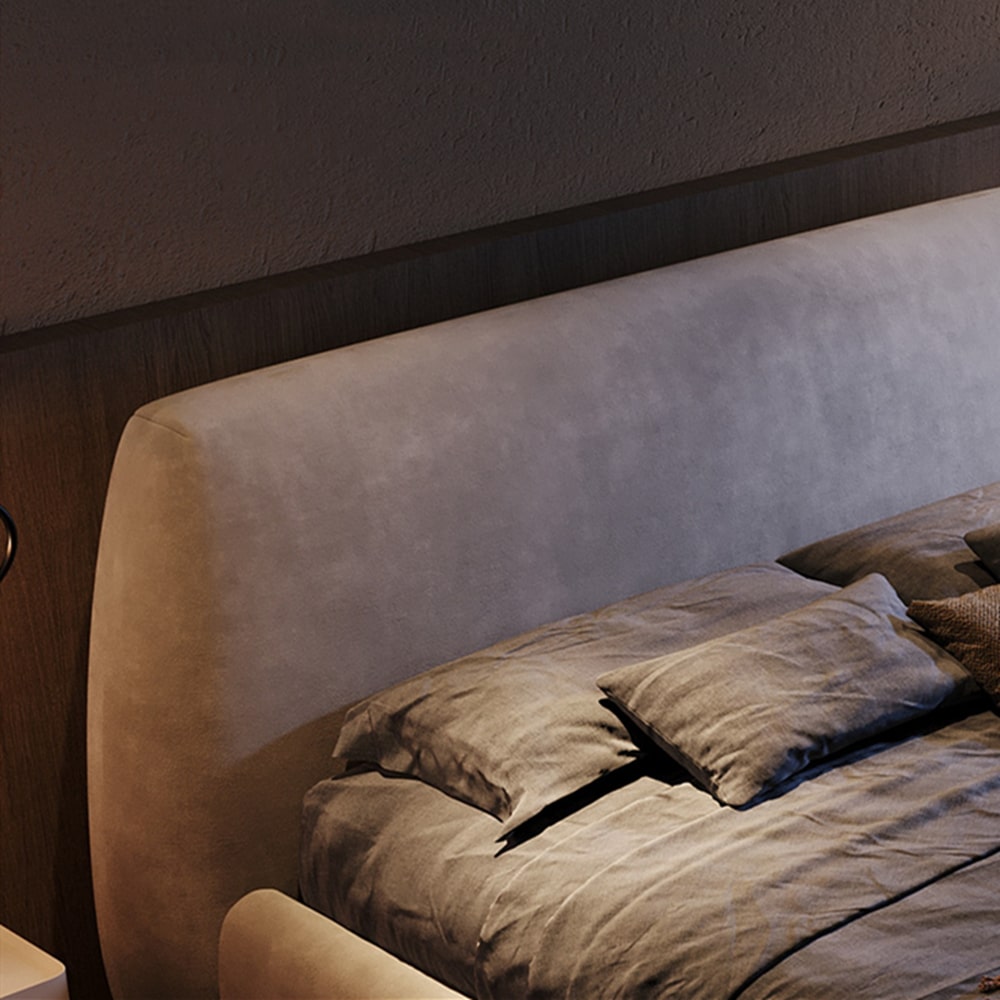 Nadia Velvet Fabric Minimalist Bed Frame– CASASPACE