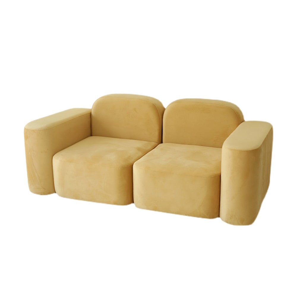 Skyla Velvet Fabric 2-Seater Modular Cube Sofa– CASASPACE