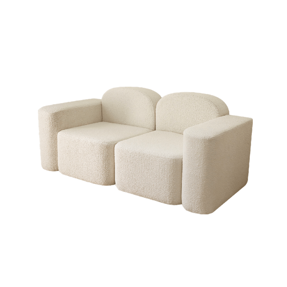 Skyla Velvet Fabric 2-Seater Modular Cube Sofa– CASASPACE